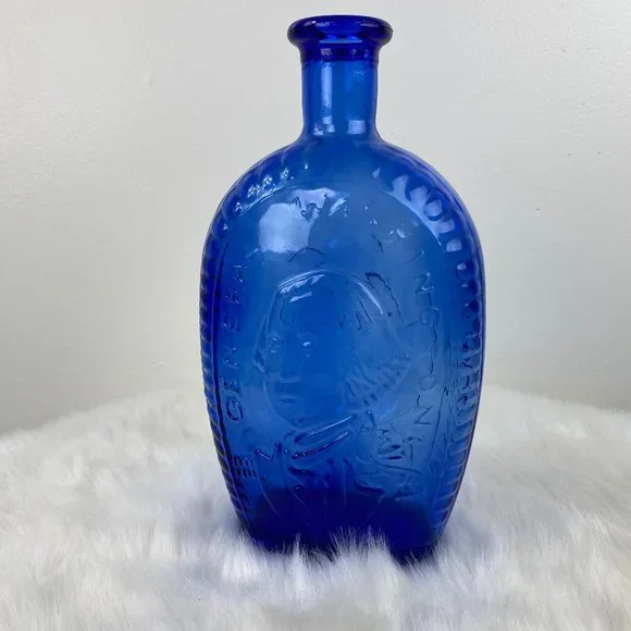 George Washington Flask Blue